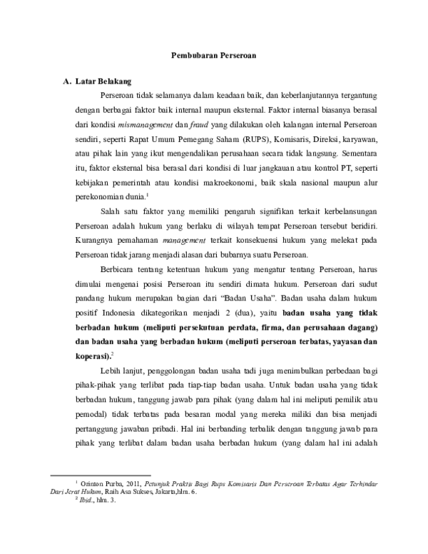 (PDF) Pembubaran Perseroan