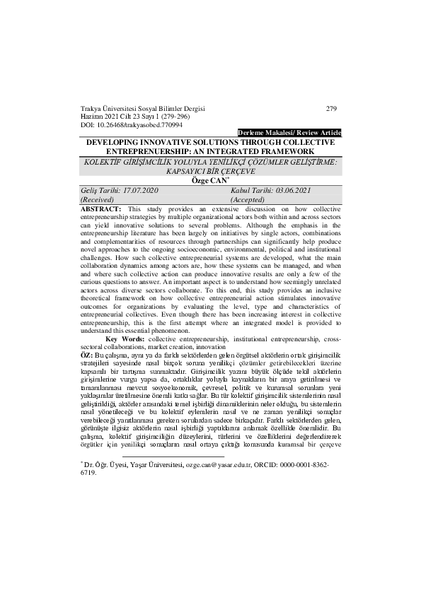 (PDF) Developing Innovative Solutions through Collective ...