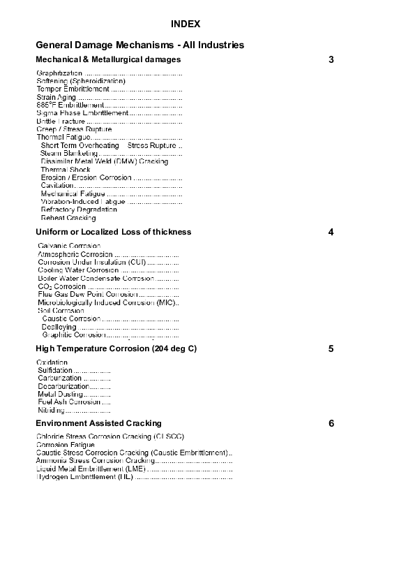 API 571 - QUICK REVIEW