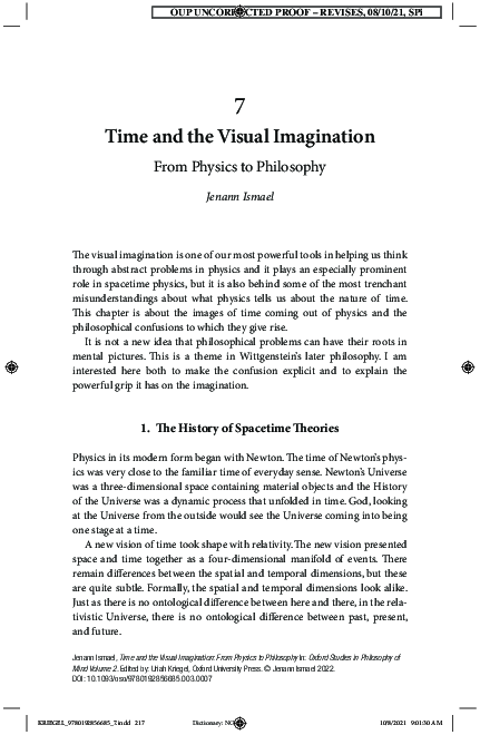 (PDF) Time and the visual imagination: from physics to philosophy