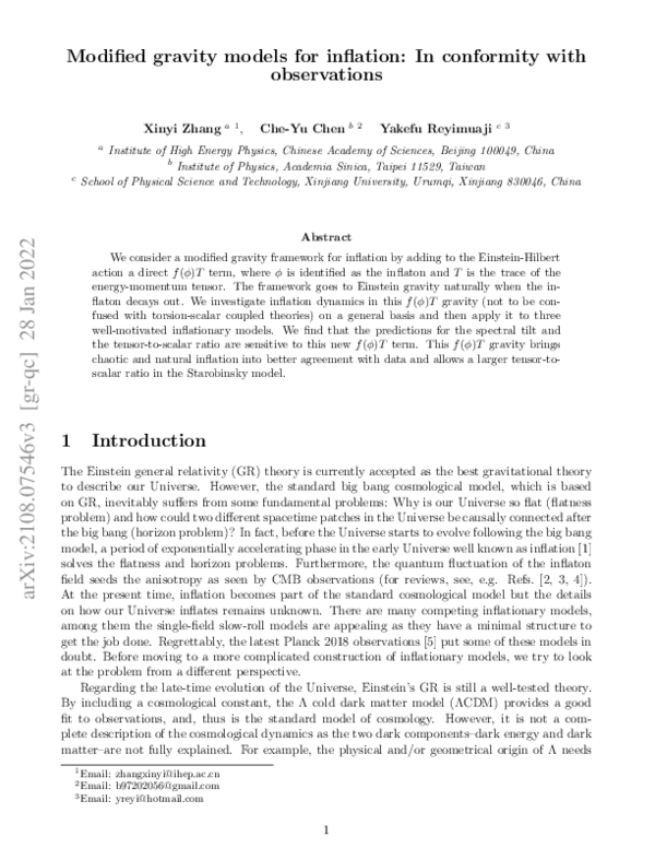 (PDF) A new modified gravity framework to rescue inflationary models