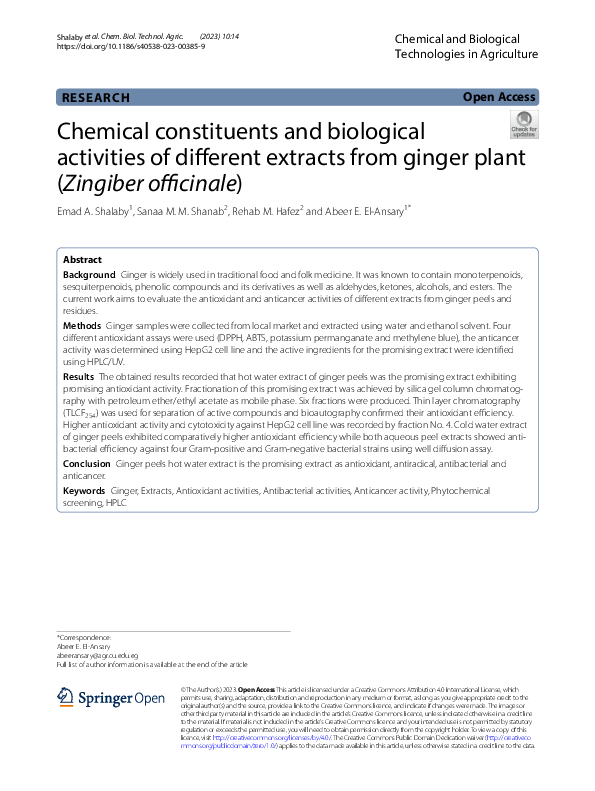(PDF) Chemical constituents and biological activities of different ...