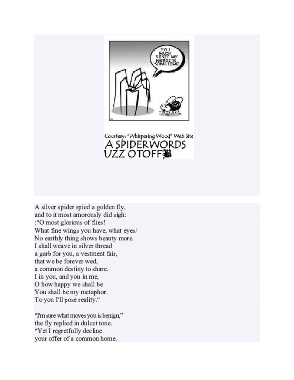 (PDF) Words from a Fly to a Spider