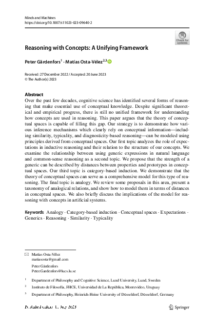 Pdf Reasoning With Concepts A Unifying Framework
