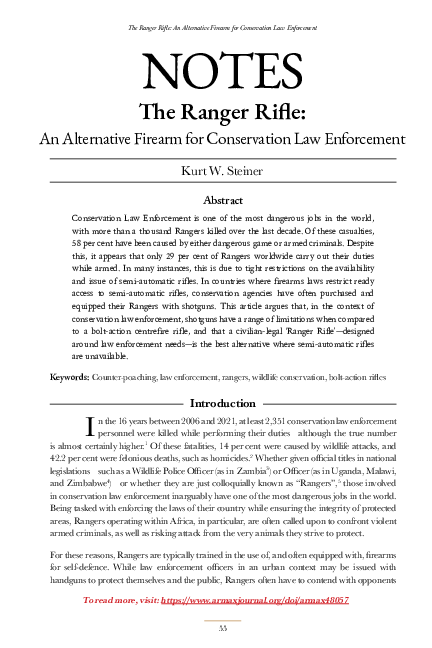 (PDF) The Ranger Rifle: An Alternative Firearm for Conservation Law ...
