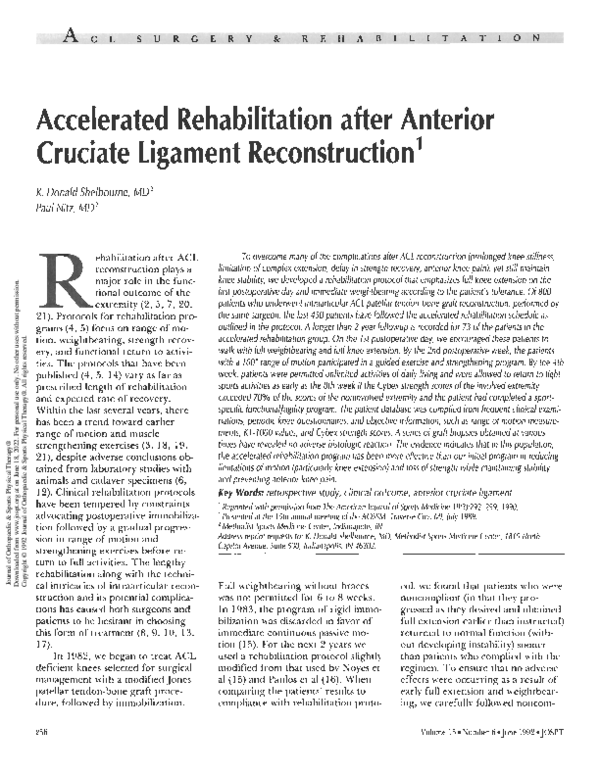 (PDF) Accelerated rehabilitation after anterior cruciate ligament ...