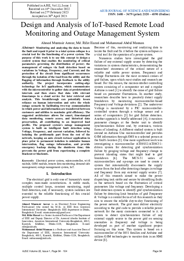 (PDF) Design and Analysis of Iot-Based Remote Load Monitoring and ...