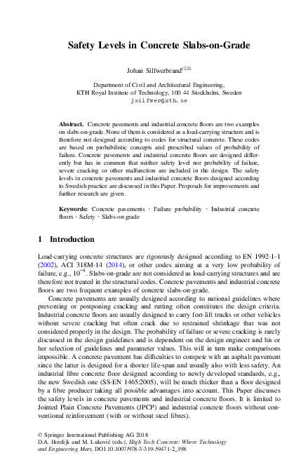(PDF) Safety Levels in Concrete Slabs-on-Grade