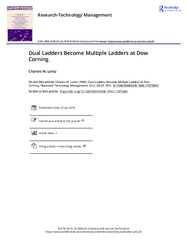(PDF) Dual Ladders Become Multiple Ladders at Dow Corning