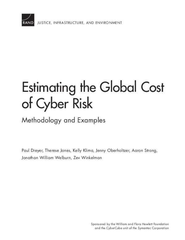 (PDF) Estimating the Global Cost of Cyber Risk: Methodology and ...