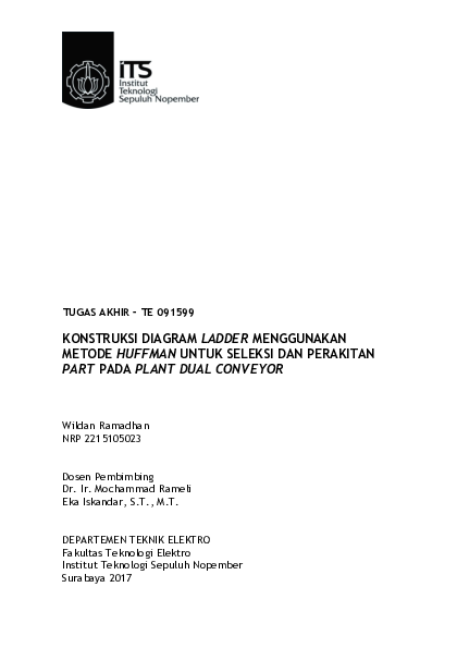 (PDF) Konstruksi Diagram Ladder Menggunakan Metode Huffman Untuk Seleksi Dan Perakitan Part Pada ...