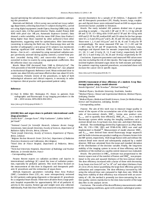 (PDF) [OA101] Assessment of dose efficiency of a modern X-ray ...