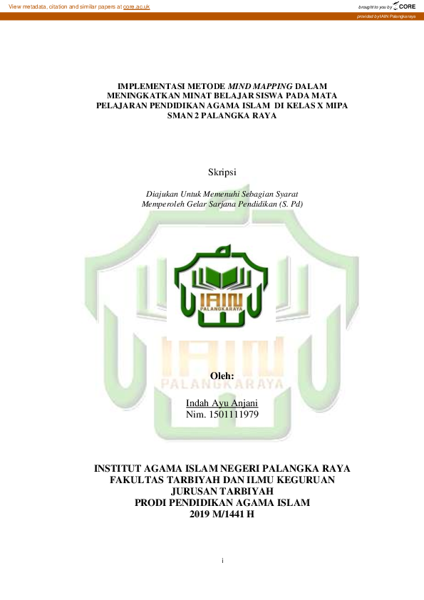 (PDF) Implementasi metode Mind Mapping dalam meningkatkan Minat Belajar ...