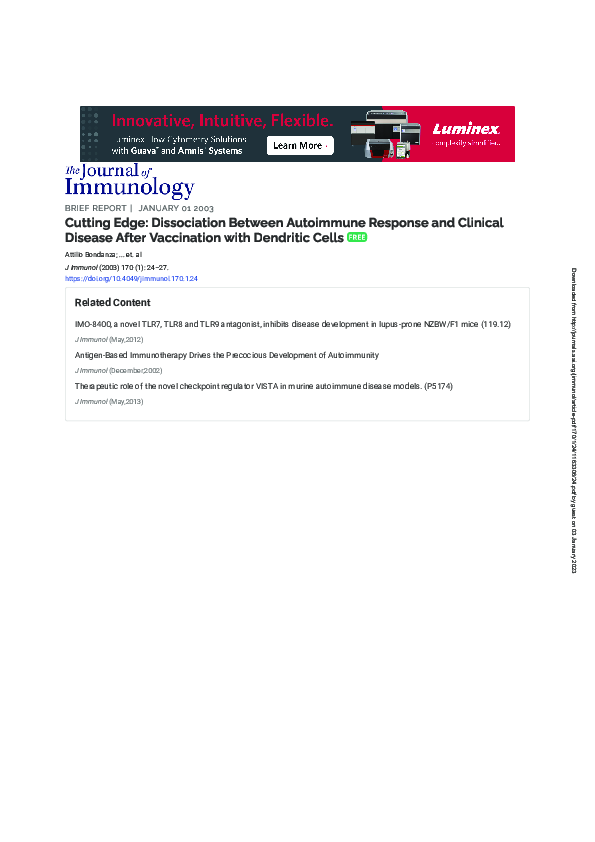 (PDF) Autoimmune Responses from Dendritic Cell Vaccination