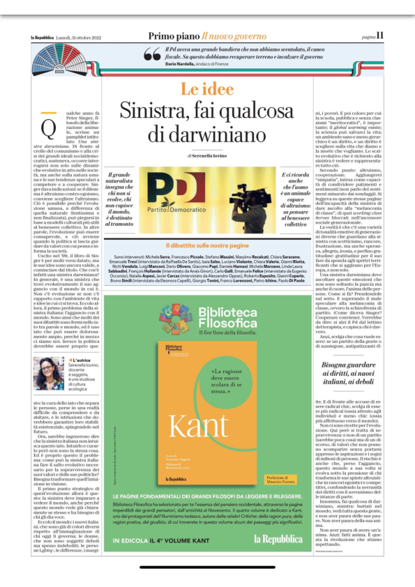 (PDF) Sinistra, fai qualcosa di darwiniano