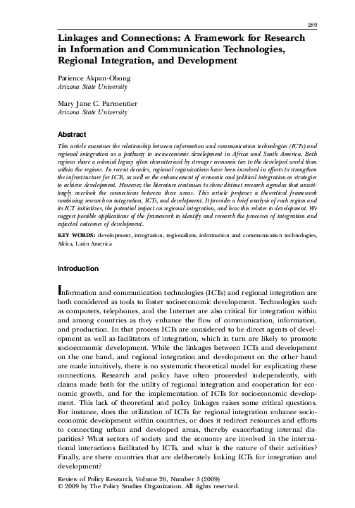 (PDF) Linkages and Connections: A Framework for Research in Information ...