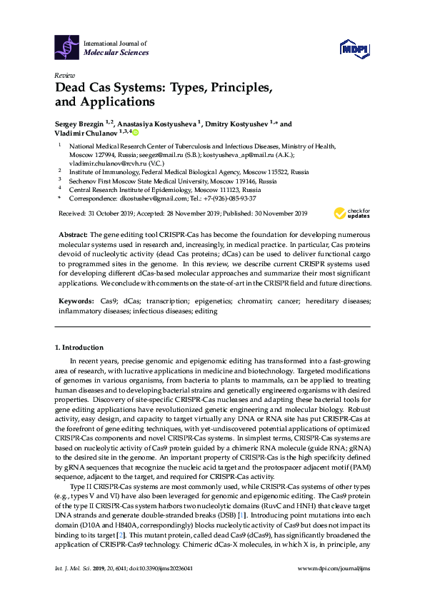 (PDF) Dead Cas Systems: Types, Principles, and Applications | Vladimir ...