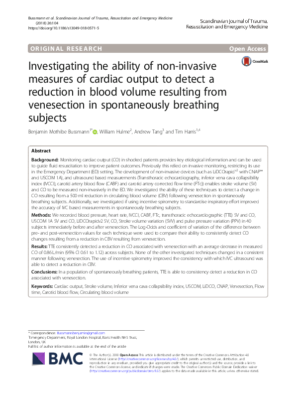 (PDF) Investigating the ability of non-invasive measures of cardiac ...