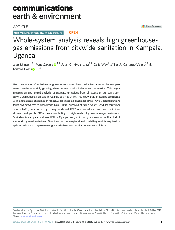 (PDF) Whole-system analysis reveals high greenhouse-gas emissions from ...