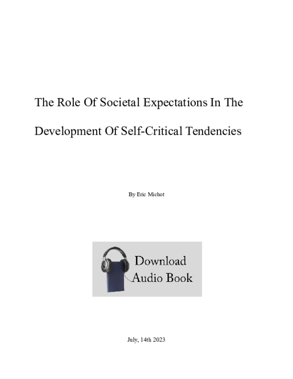 (PDF) The Role Of Societal Expectations In The Development Of Self ...