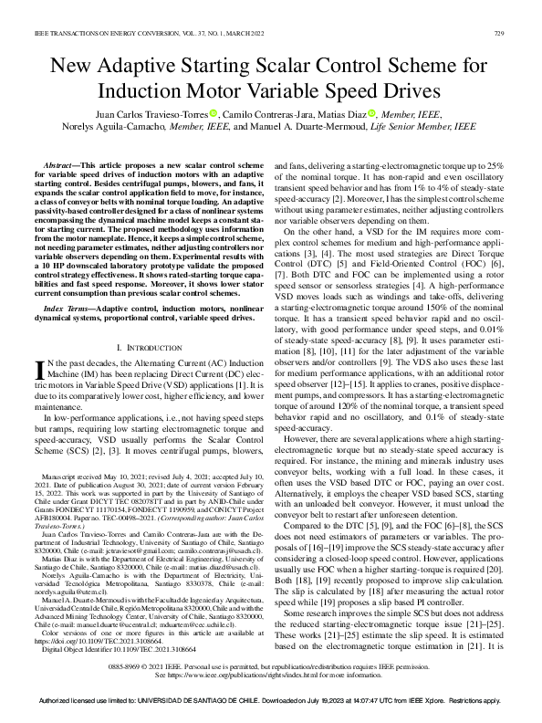 (PDF) New Adaptive Starting Scalar Control Scheme for Induction Motor ...