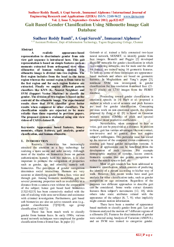 Pdf Gait Based Gender Classification Using Silhouette Image Gait Database