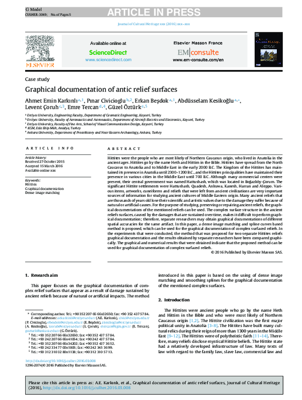 (PDF) Graphical documentation of antic relief surfaces