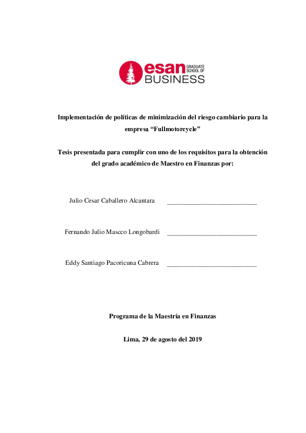 (PDF) Implementaci?n de pol?ticas de minimizaci?n del riesgo cambiario para la empresa ...