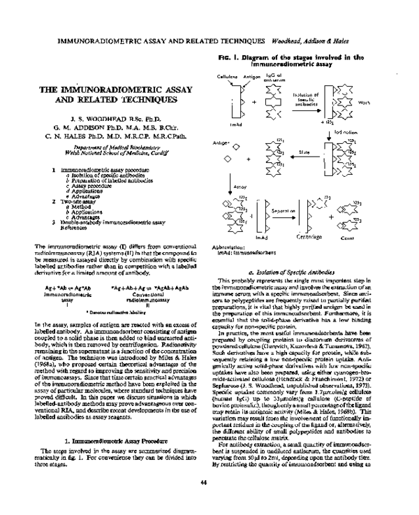 (PDF) The Immunoradiometric Assay and Related Techniques