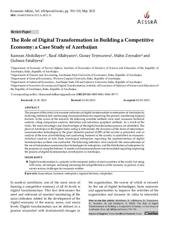 (PDF) The Role of Digital Transformation in Building a Competitive ...
