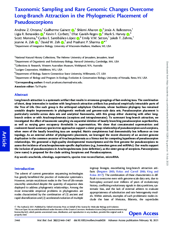 (PDF) Taxonomic Sampling and Rare Genomic Changes Overcome Long-Branch ...