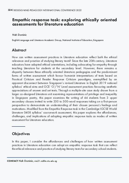 (PDF) Empathic response task: exploring ethically oriented assessments ...