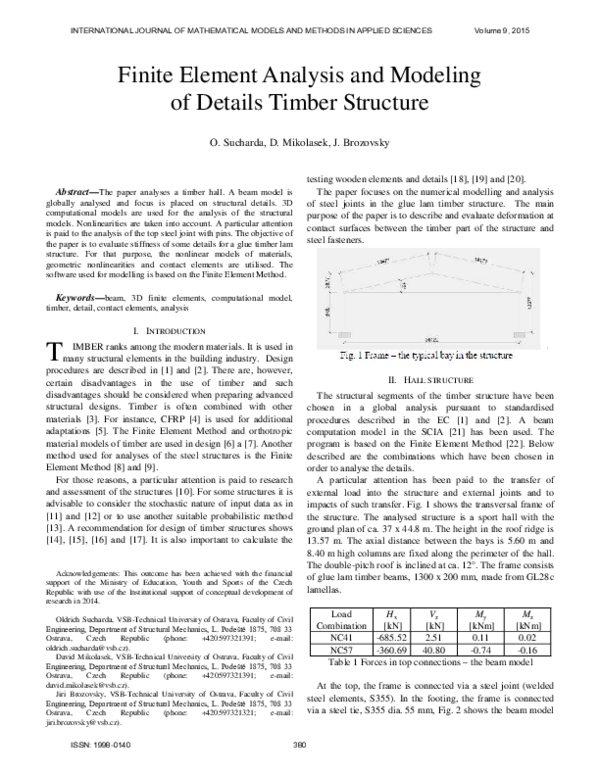 (PDF) Finite Element Analysis and Modeling of Details Timber Structure