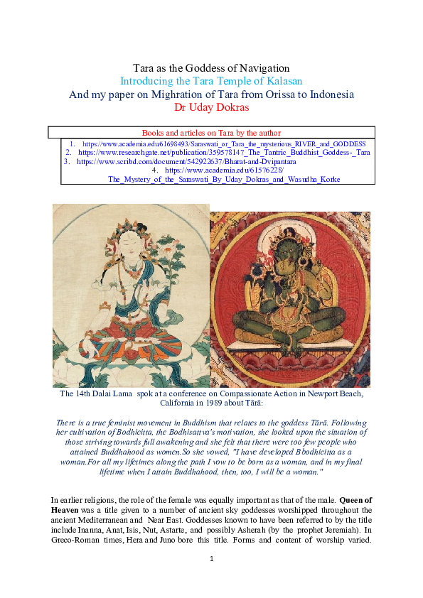 (DOC) Tara as the Spirit Goddess of the Southern Indian Ocean