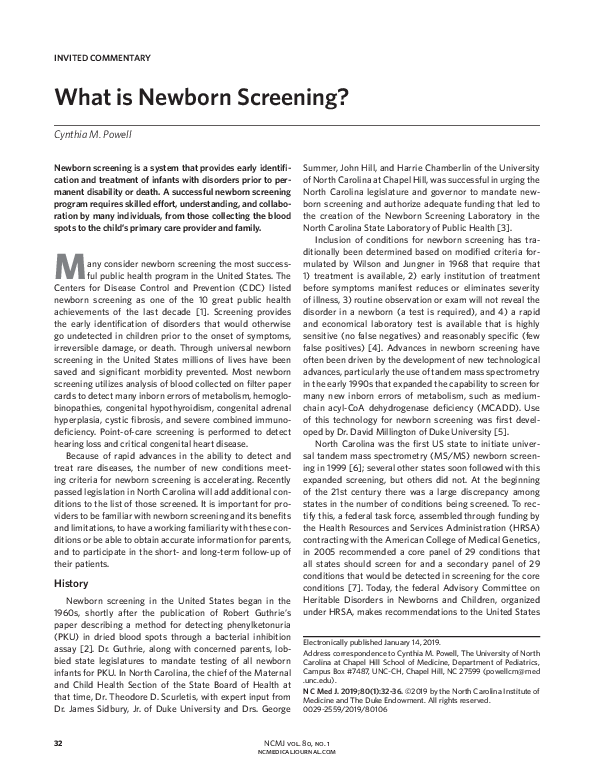 (PDF) What is Newborn Screening?