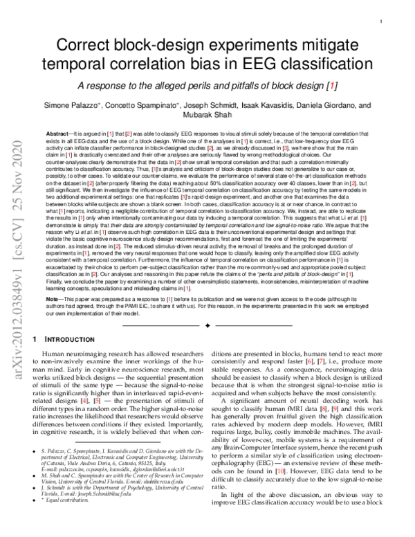 (PDF) Correct block-design experiments mitigate temporal correlation ...