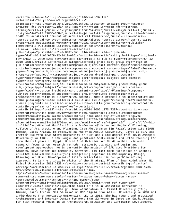 Successful thesis proposals in architecture and urban planning