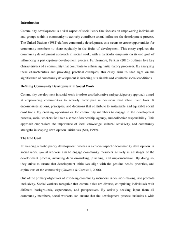 (PDF) This Influence of Community Development Approaches in ...