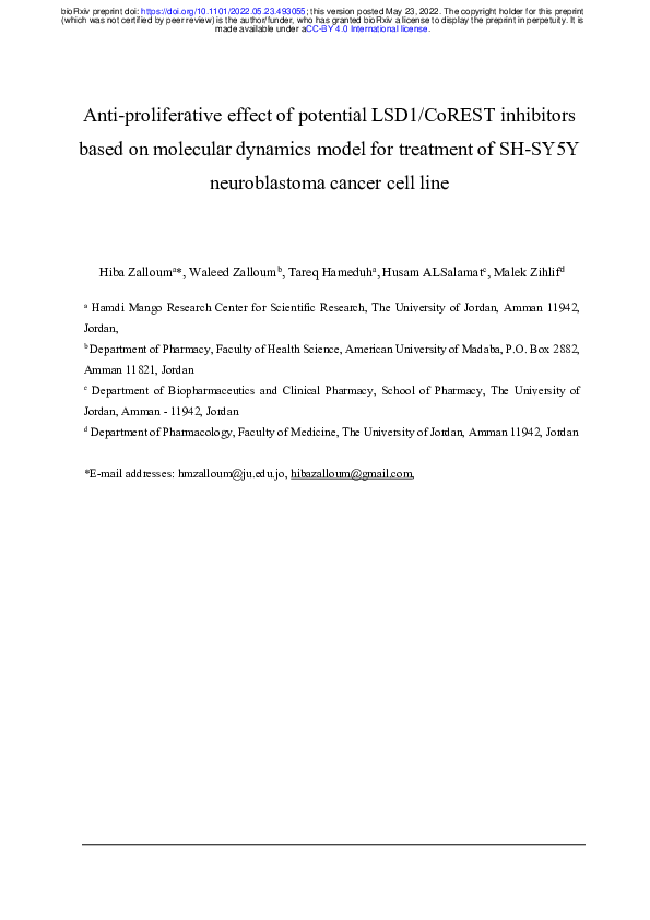 (PDF) Anti-proliferative effect of potential LSD1/CoREST inhibitors ...