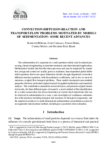 (PDF) Convection-Diffusion-Reaction and Transport-Flow Problems Motivated by Models of ...