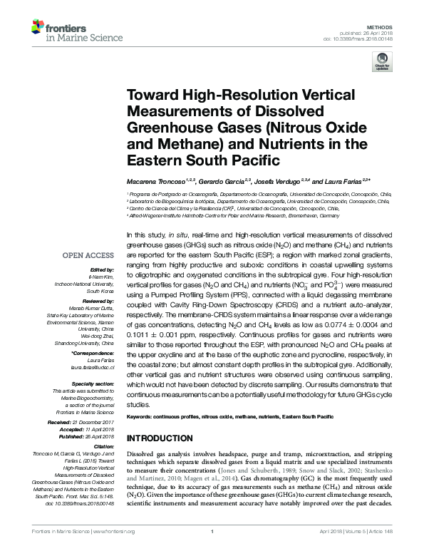 (PDF) Toward High-Resolution Vertical Measurements of Dissolved ...