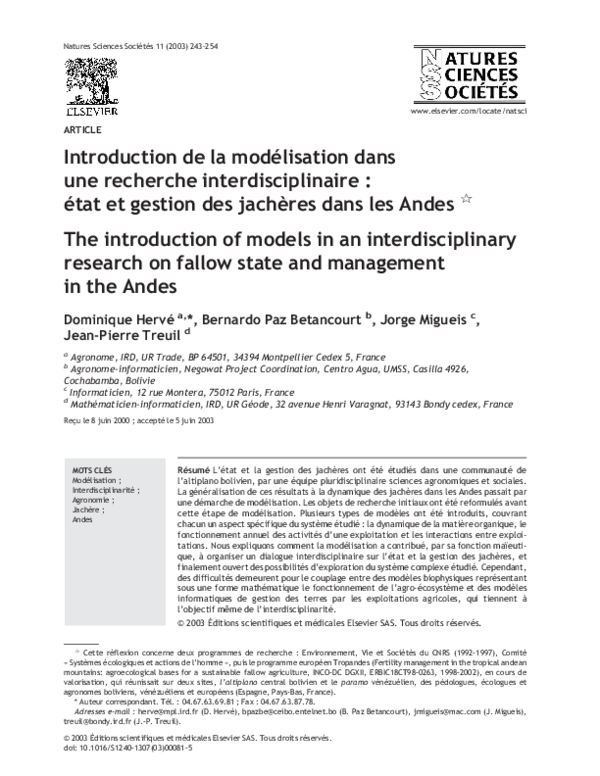 (PDF) Introduction de la mod lisation dans une recherche ...