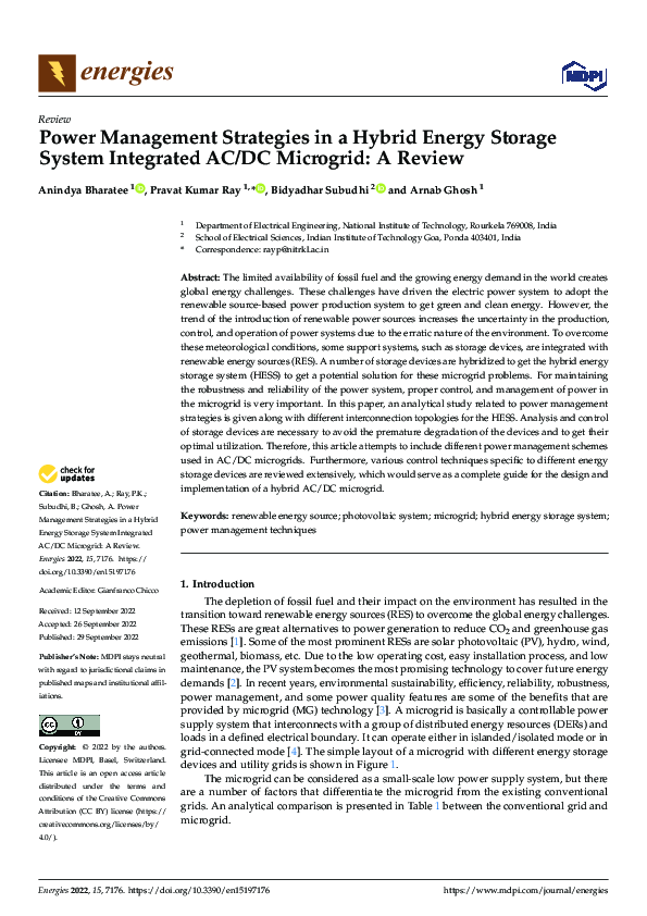 (PDF) Power Management Strategies in a Hybrid Energy Storage System Integrated AC/DC Microgrid ...