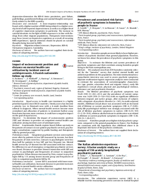 (PDF) The Italian admission experience survey: A factor analytic study on a sample of 156 ...