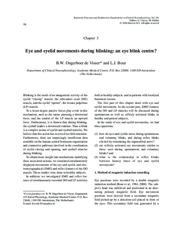 (PDF) Chapter 3 Eye and eyelid movements during blinking: an eye blink ...