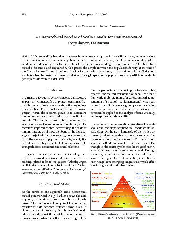 (PDF) A Hierarchical Model of Scale Levels for Estimations of ...