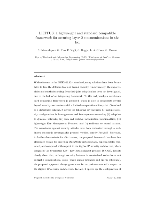 (PDF) LICITUS: A lightweight and standard compatible framework for securing layer-2 ...