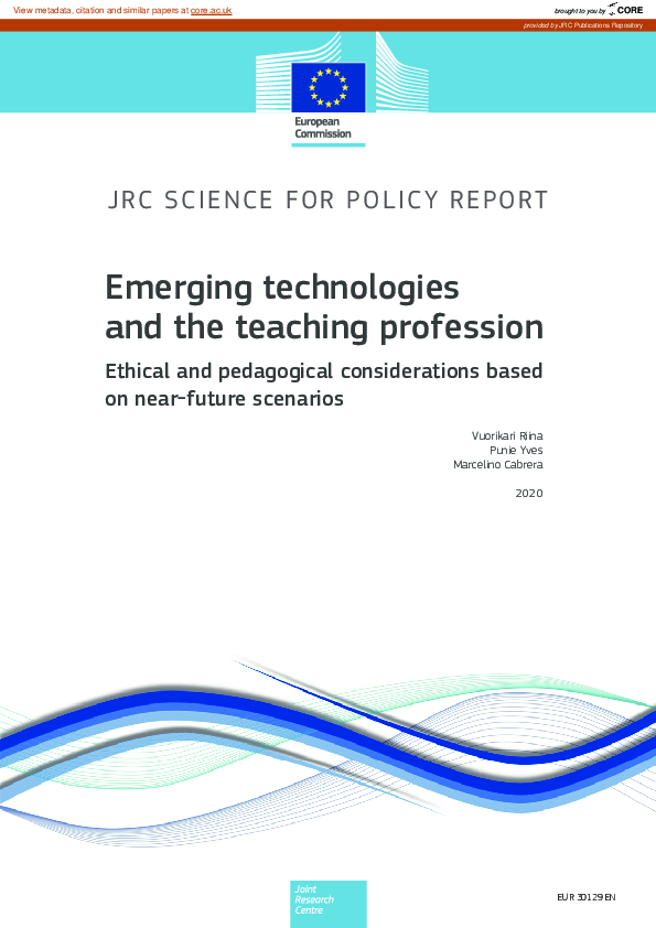 (PDF) Emerging technologies and the teaching profession: Ethical and ...