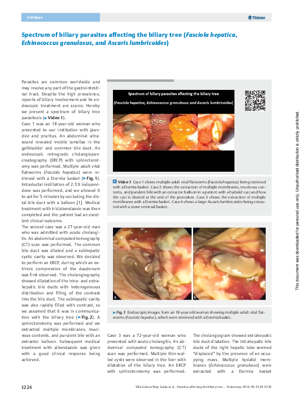 (PDF) Spectrum of biliary parasites affecting the biliary tree ...