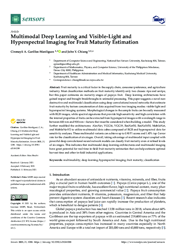 (PDF) Multimodal Deep Learning and Visible-Light and Hyperspectral ...